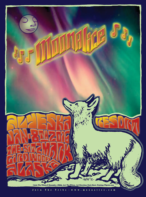 2016-01-08 The Sitzmark - Girdwood AK - Wes Wilson | Moonalice Posters